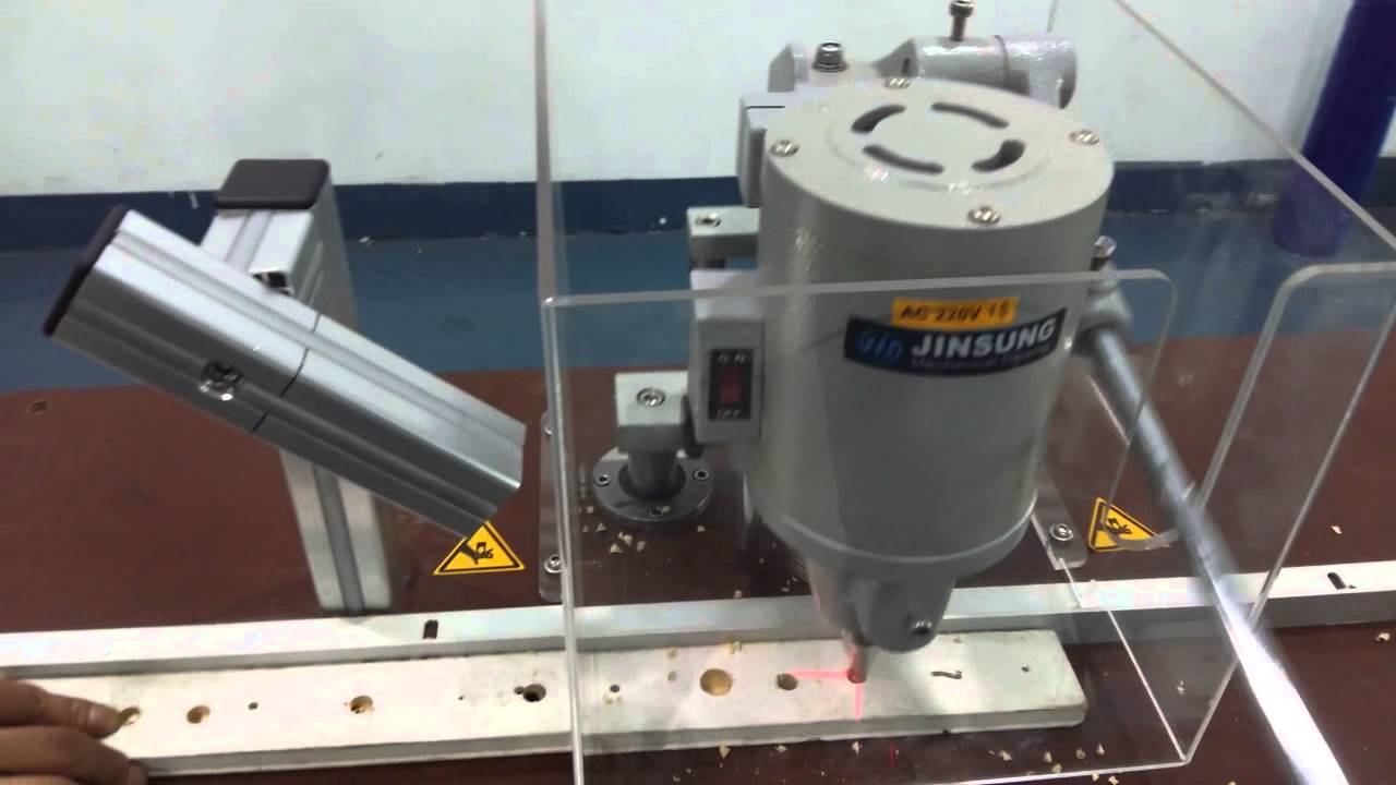 Wood Venetian Blind Bottom Rail Punching Machine - YouTube