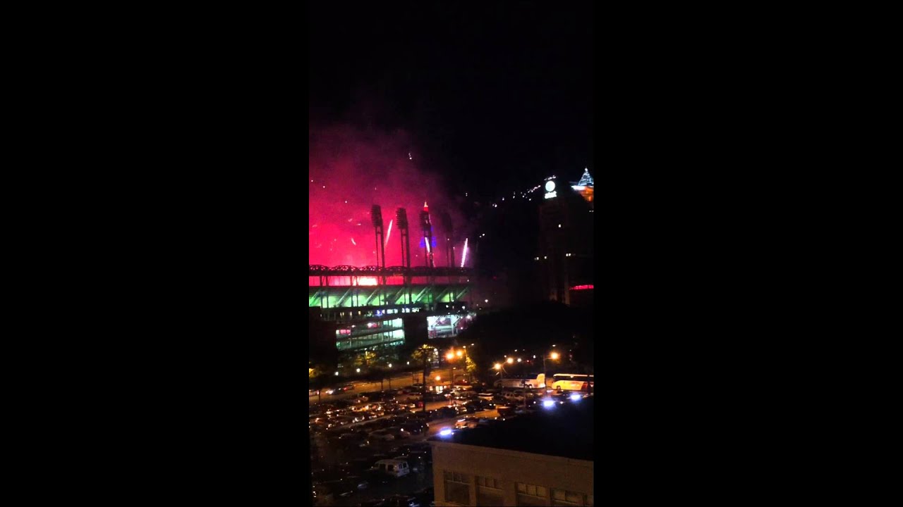 Cleveland Indians Progressive field Ohio fireworks 4th of July 2014 ...