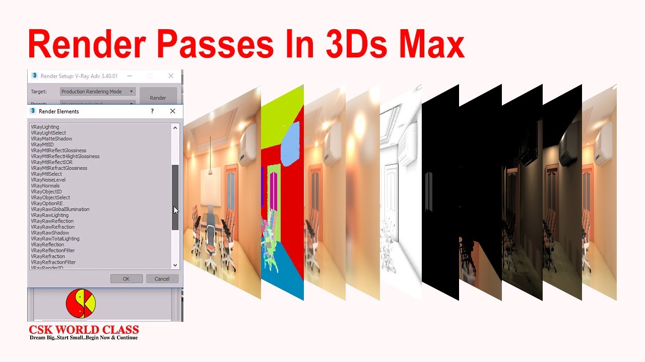 How To Create VRay Render Passes In 3Ds Max ? - YouTube