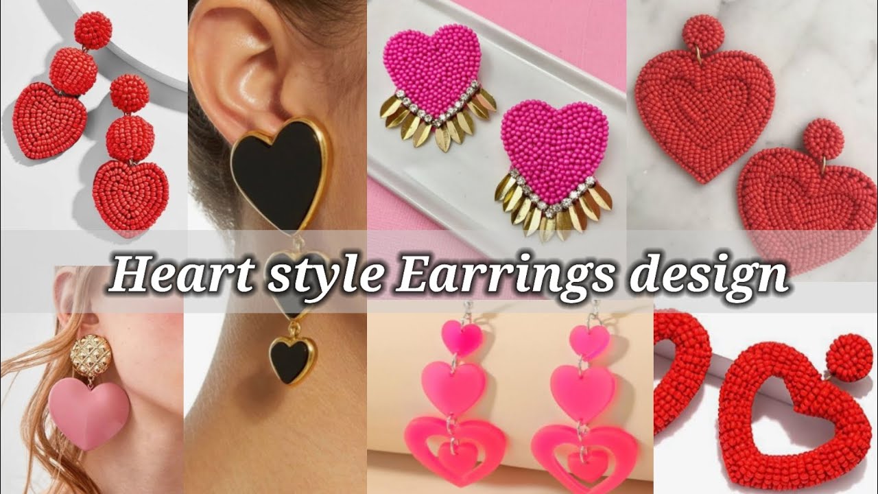 Heart styles Earrings design, heart style earring, ♥ earring - YouTube