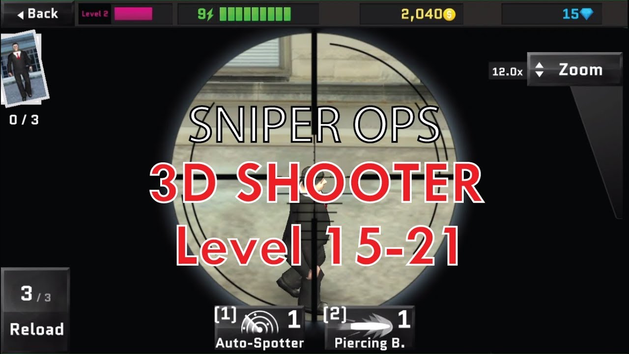 [GAMEPLAY] Sniper Ops 3D - Shooting Game - Campaign - Level 15-21 - YouTube