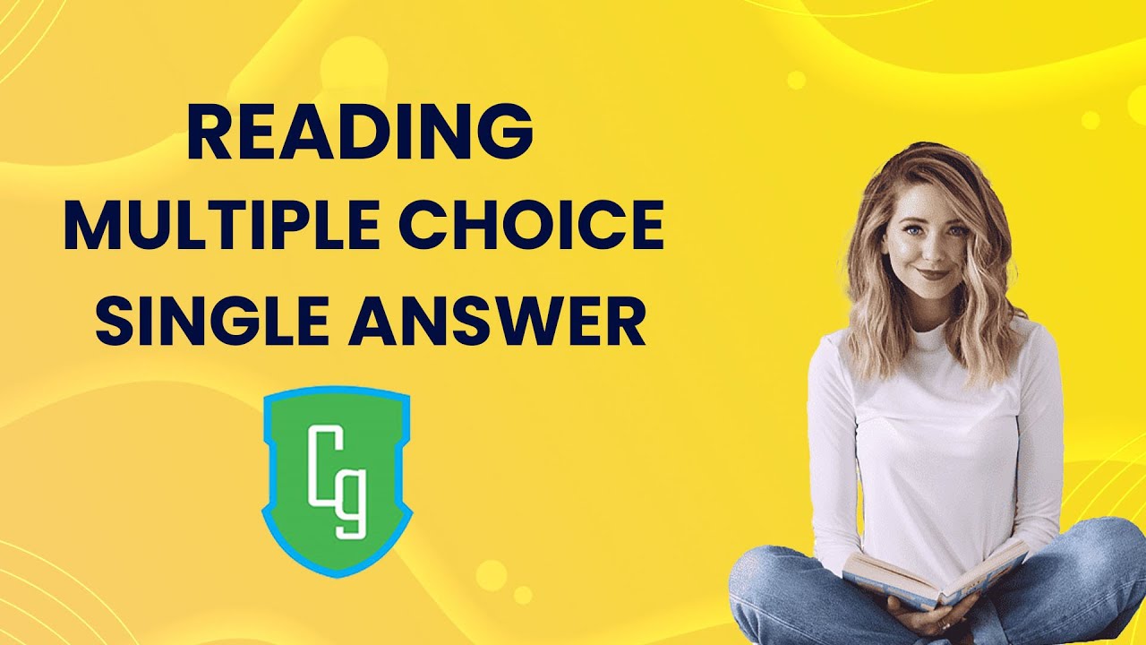 PTE || Reading|| Multiple Choice Single Answer part 2 - YouTube
