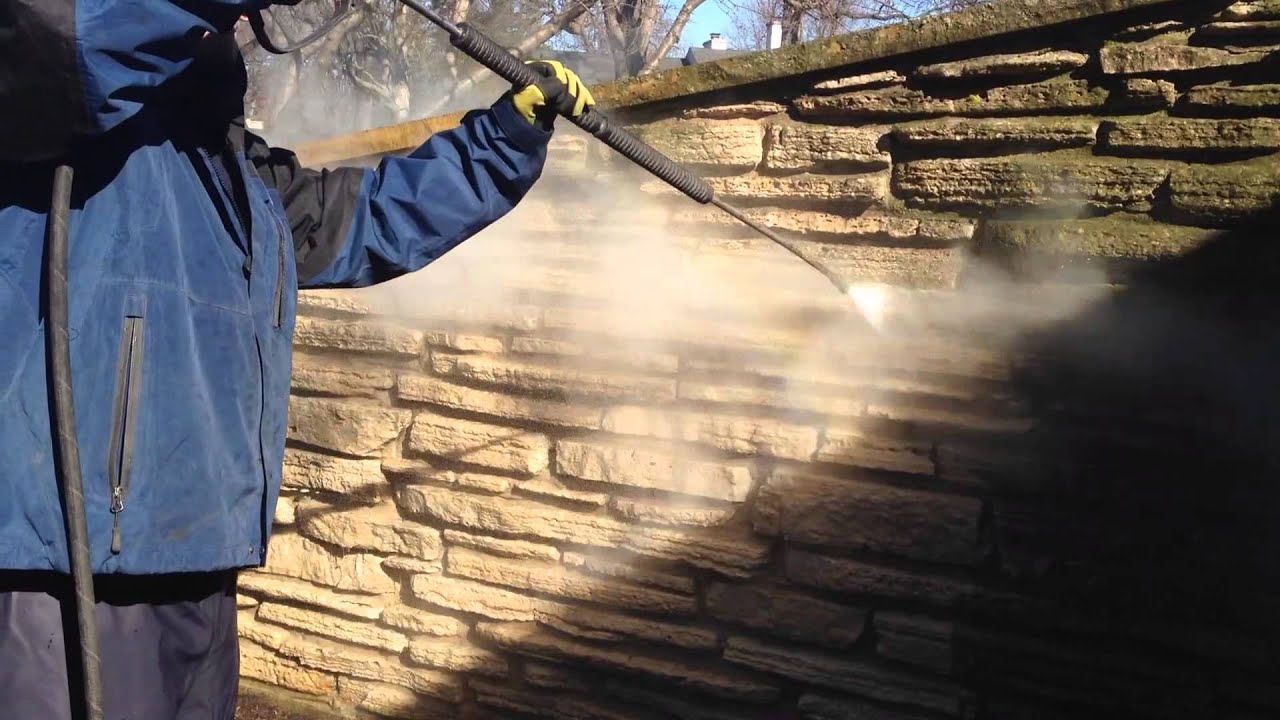 Stone Wall Pressure Washing Chicago - YouTube