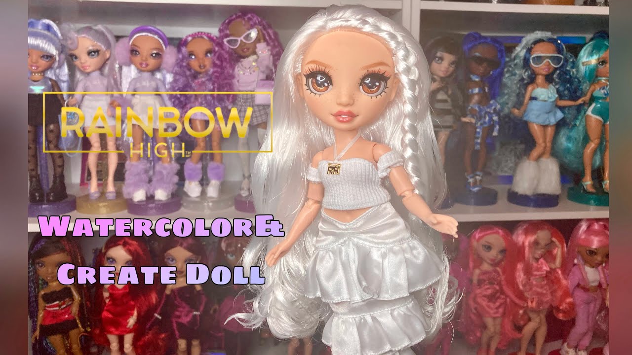 RAINBOW HIGH WATERCOLOR & CREATE DOLL REVIEW - YouTube