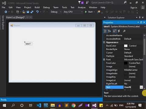 2.C# .Net PROJECT-Part_2 form designing_1 - YouTube