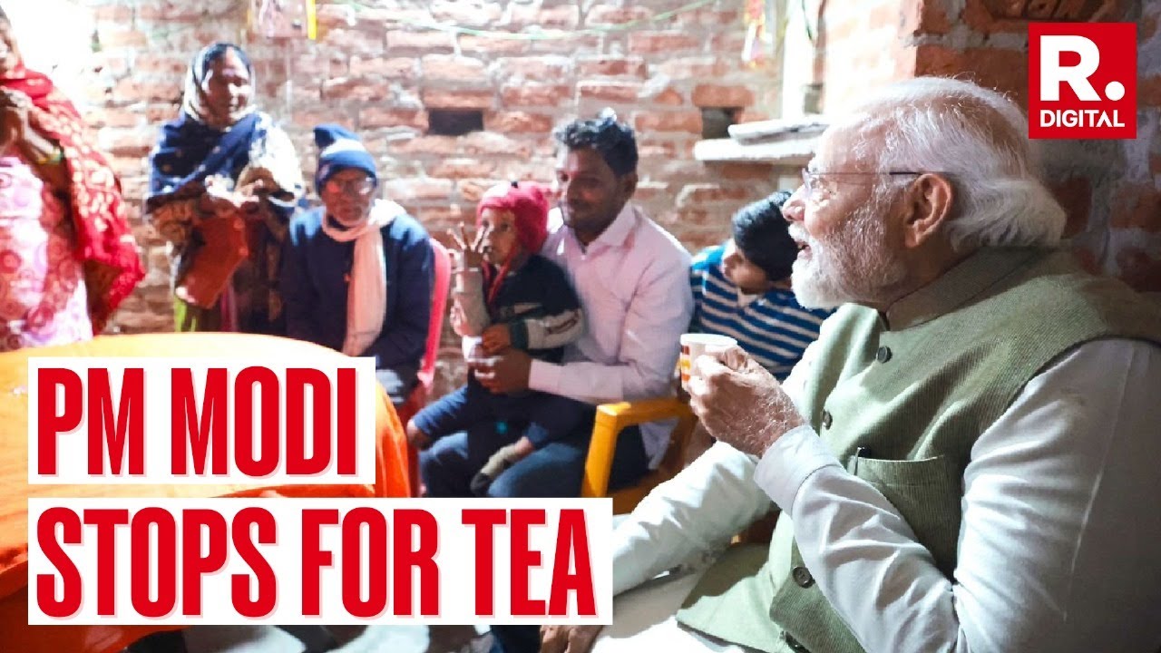 PM Modi drinks tea at Ujjwala beneficiary's house during Ayodhya visit ...