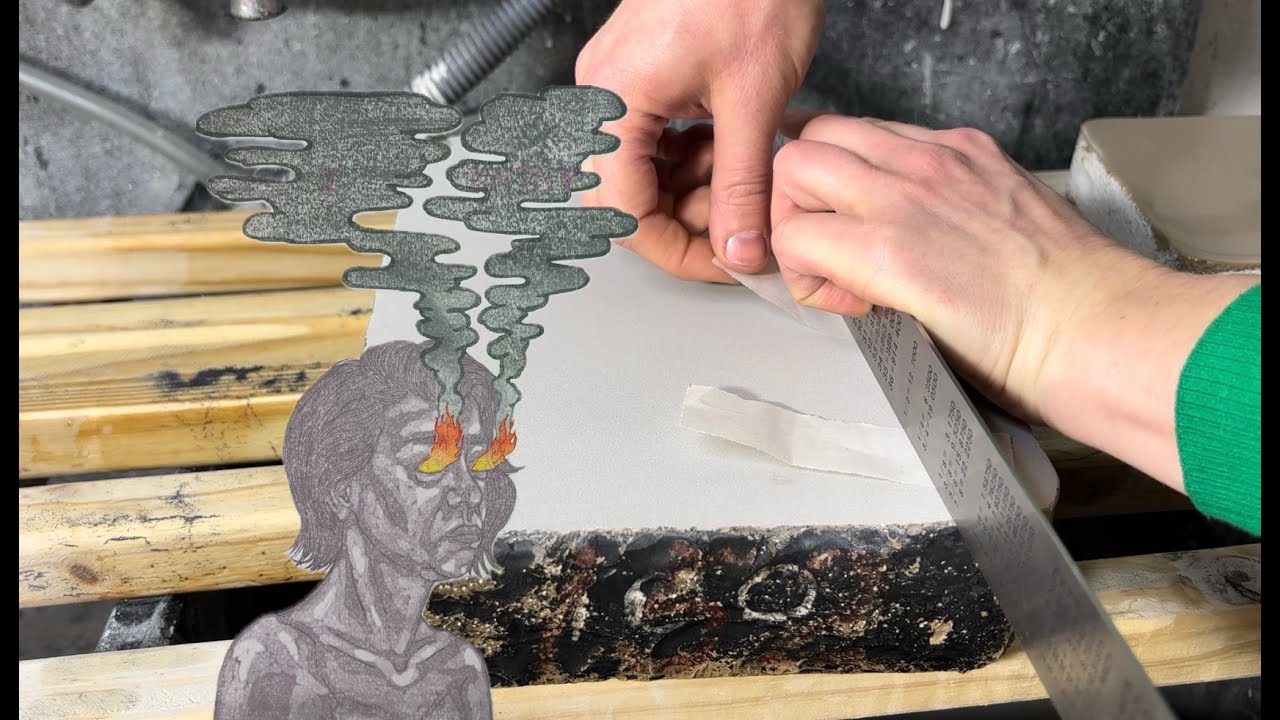 Home Stone Lithography Part 5 - Graining Trouble - YouTube