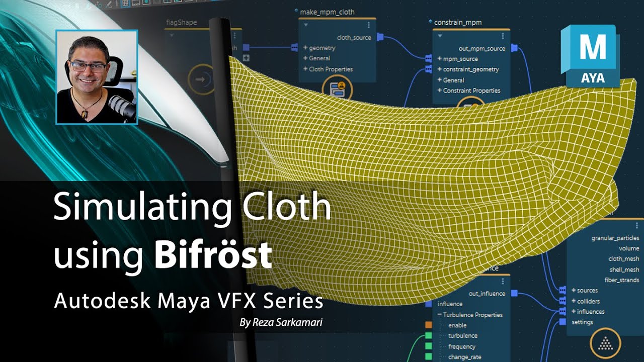 Maya VFX Series: Cloth Simulation Using Bifrost MPM - YouTube
