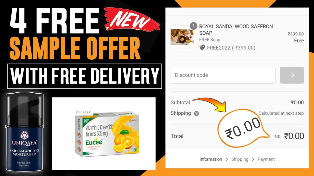 Totally Free Shopping Offer With Free Delivery || Free Sample Offer ...