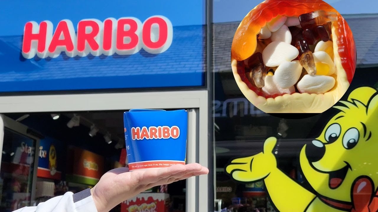 Trying All The Gummies Sweet Candy in Haribo Shop in UK Pick & Mix ASMR ...