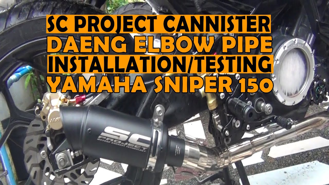 SC Project Cannister and Daeng Elbow Installation on Sniper 150 - YouTube