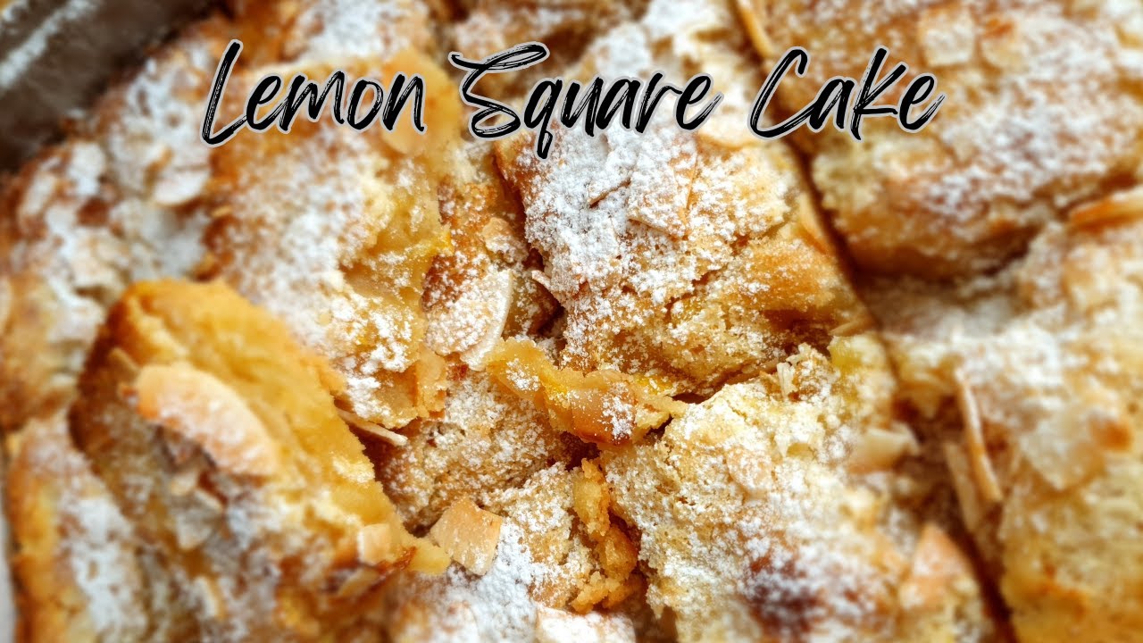 LEMON SQUARES CAKE - YouTube