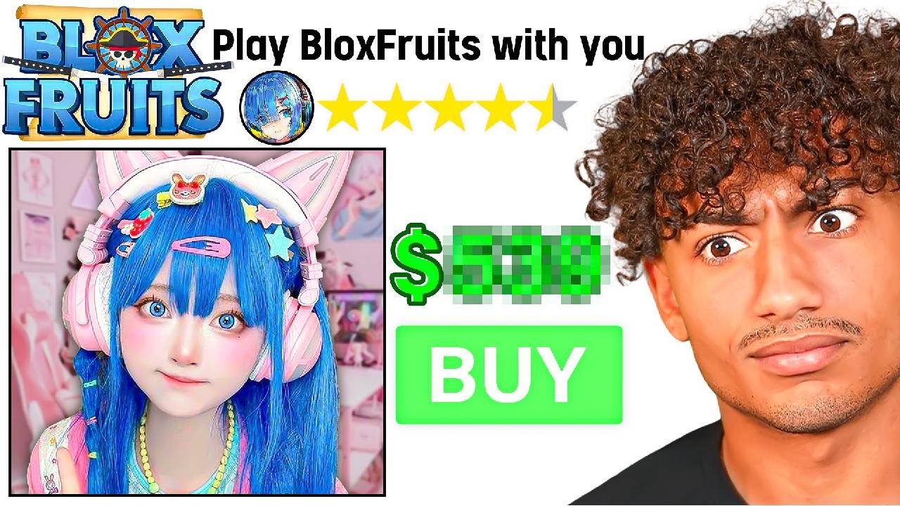 I Hired An E-GIRL To Play With Me In Blox Fruits.. - YouTube