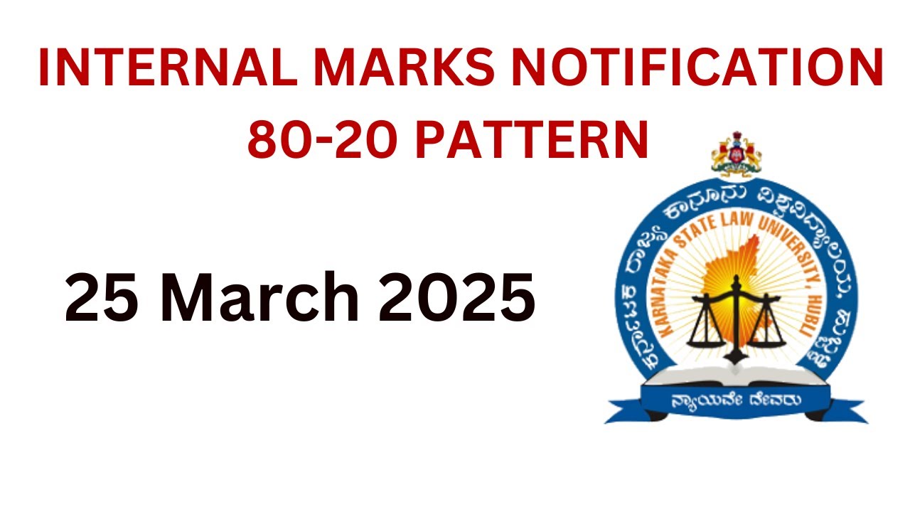 INTERNAL MARKS NOTIFICATION - YouTube