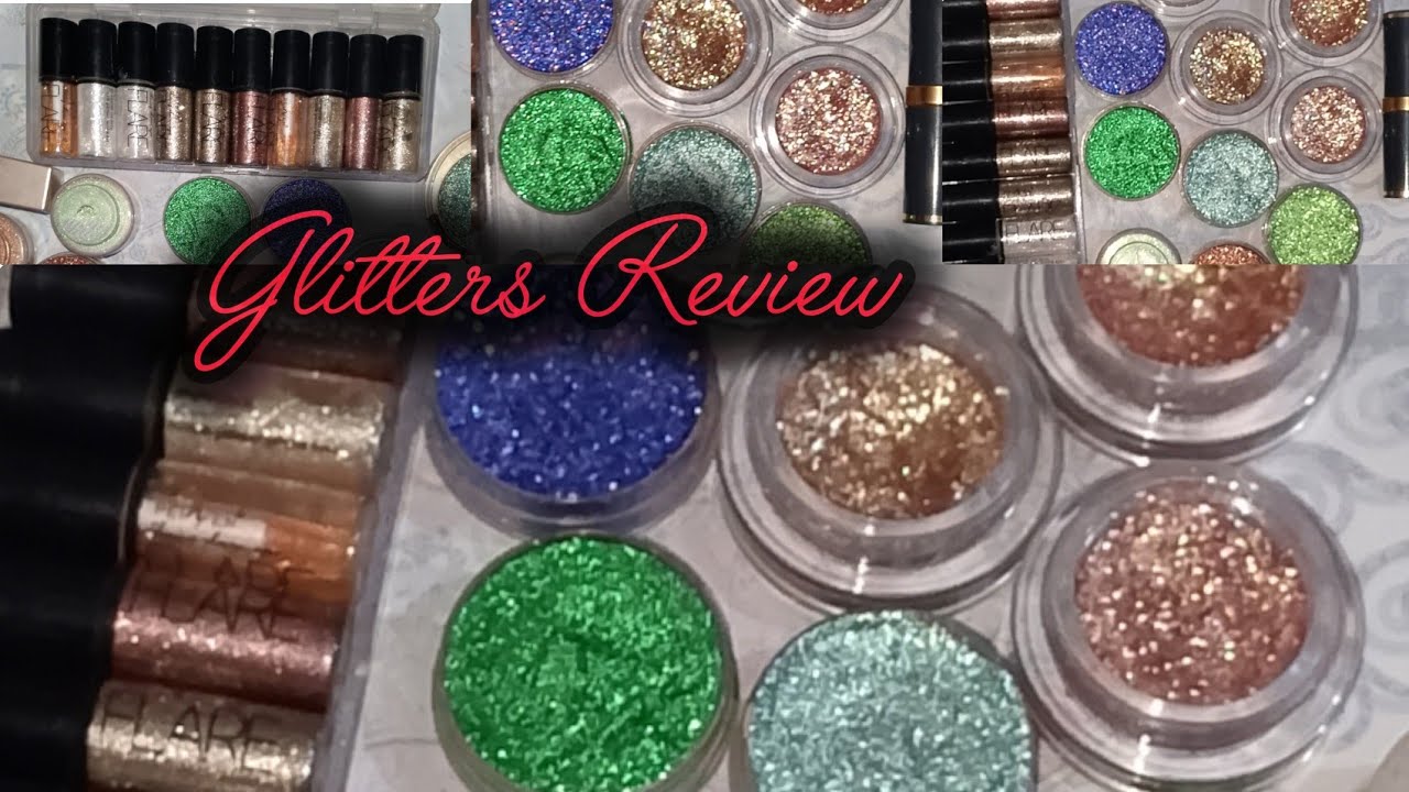 Different Types Of Glitter Demo || How To Use Different Type Glitters ...