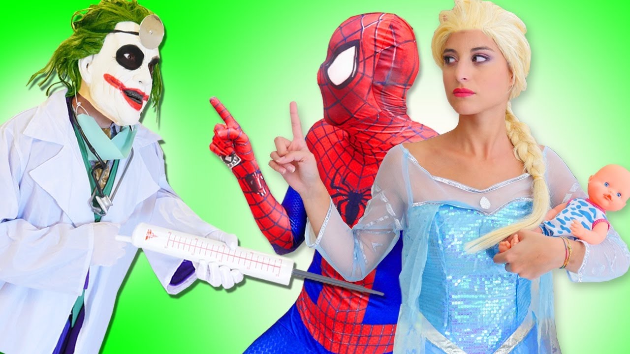 frozen elsa & spiderman - YouTube