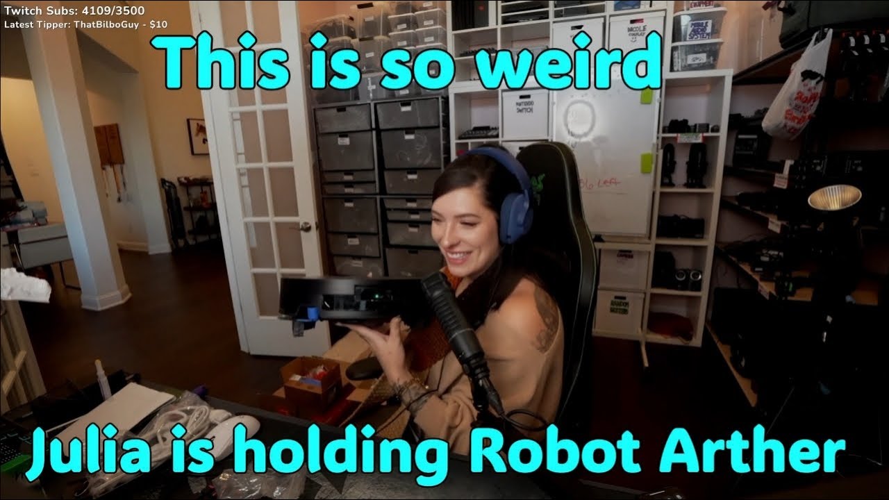 Julia was first confused because Arther is speaking through the ...