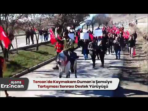 Tercan'da Kaymakam Duman'a Şemsiye Tartışması Sonrası Destek Yürüyüşü