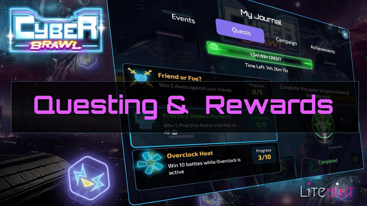 CyberBrawl | Questing & Rewards | #TCG #Gaming #Stellar #KALE - YouTube