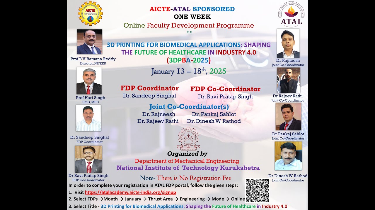 Session - 4: AICTE ATAL FDP: 3DPBA-2025 @ NIT Kurukshetra - YouTube