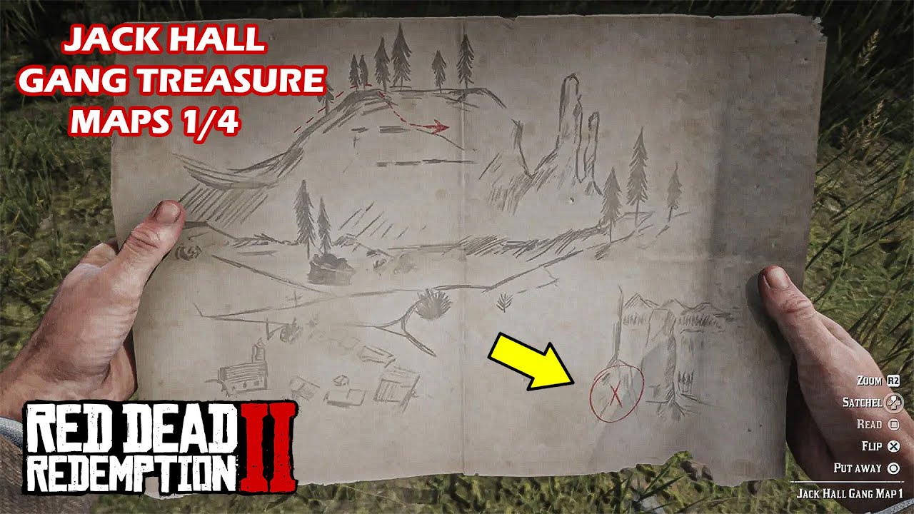 RDR2 Jack Hall Gang Treasure map 1/4 (2K 60FPS) - YouTube