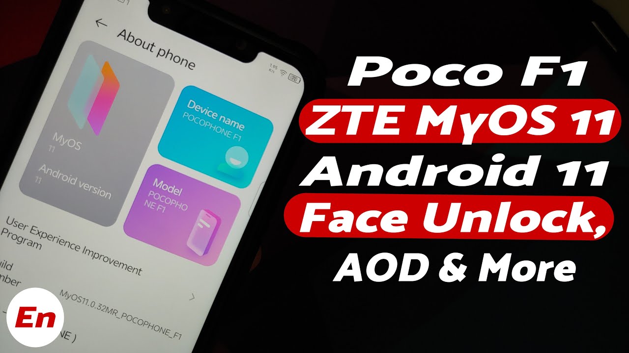 Poco F1 | ZTE MyOS 11 | Android 11 | First Look | AOD | Face Unlock | Floating Windows & More ...
