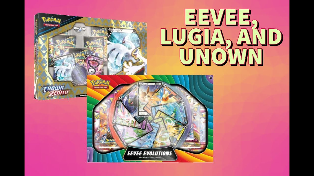 Opening Eevee, Lugia, and Unown Pokemon card Collection Boxes. - YouTube