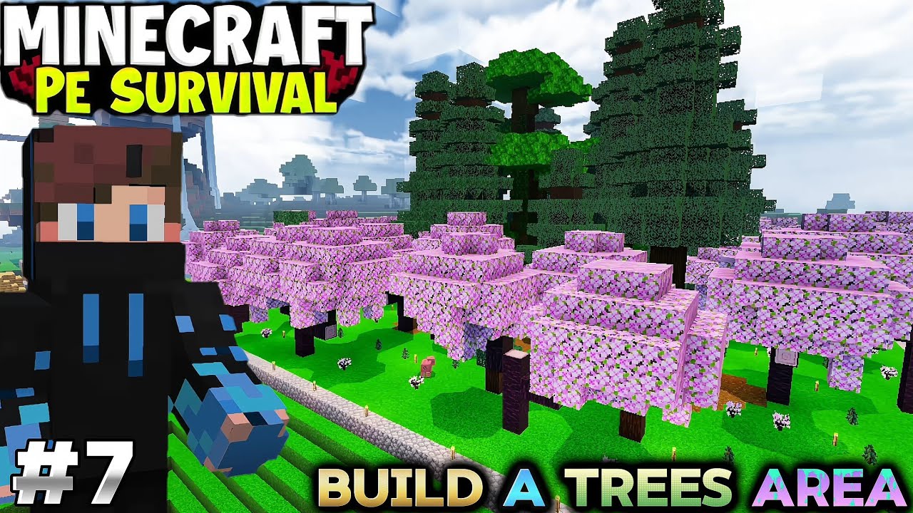 BUILD A TREES 🎄 AREA AND FULL DOWNLOAD ARMOR ENCHANT || Minecraft ...