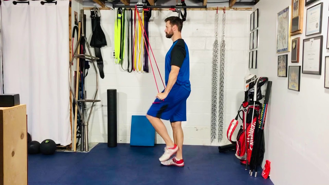 Single Leg Balance with Band Assist - YouTube