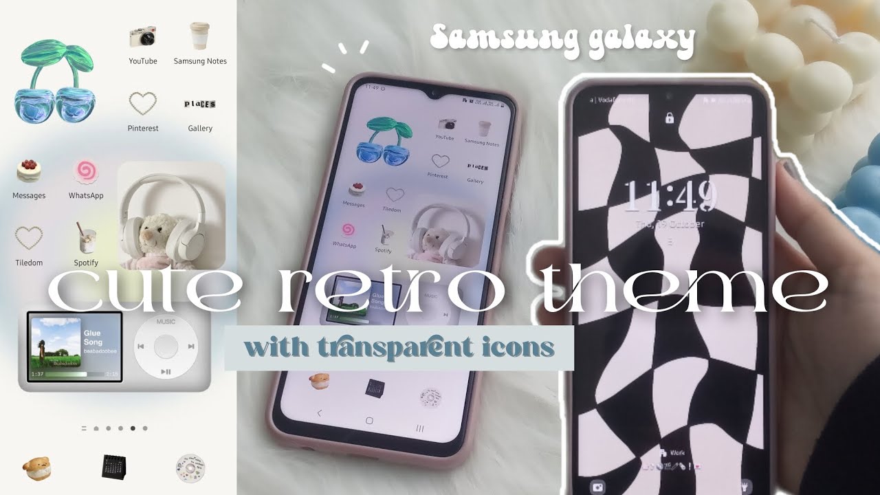 how to have aesthetic phone | cute retro theme | Samsung galaxy ...