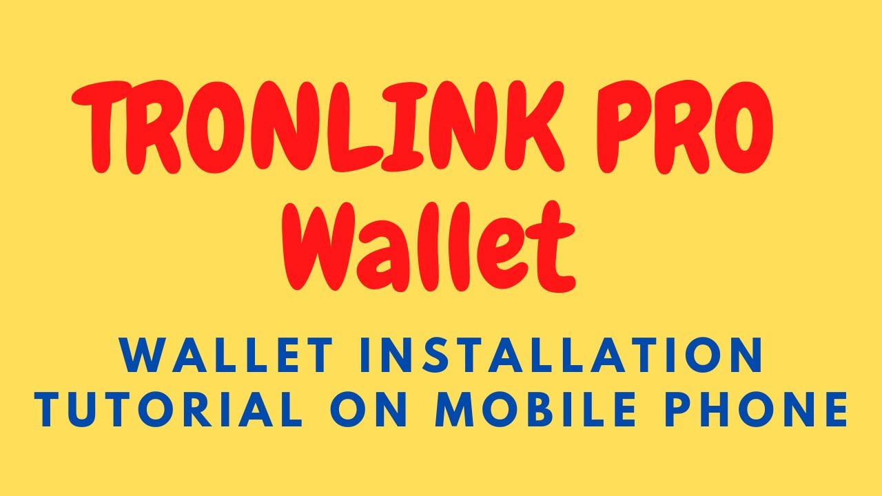 TRONLINK PRO Tutorial | How to install and use TronLink Pro App in ...