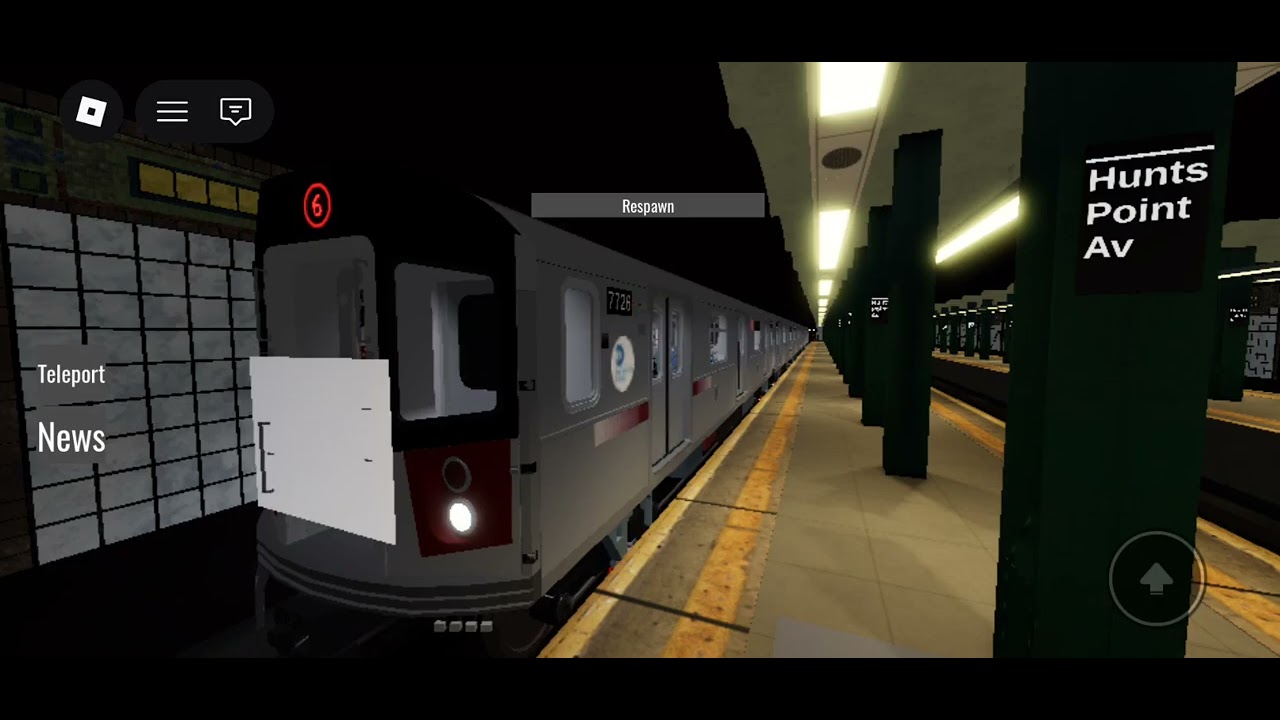 Roblox IRT the Lexington Avenue Pelham 6 line: R142A 6 line at Hunts ...