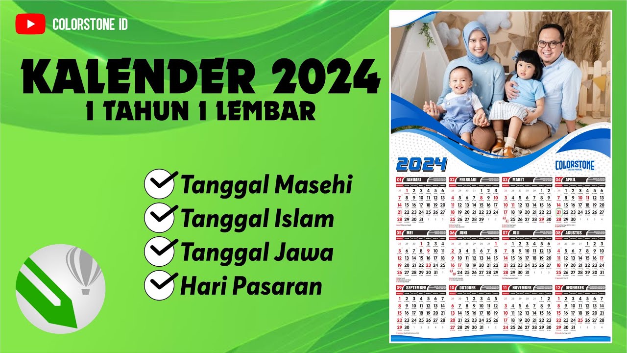 GRATISS.. Kalender 2024 versi CorelDraw Siap Edit - YouTube