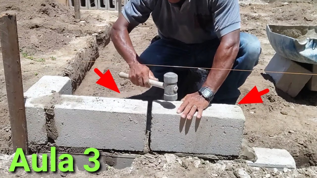 Técnica fácil de iniciar o Alicerce de uma Casa 6x10 ou 60m2 - YouTube