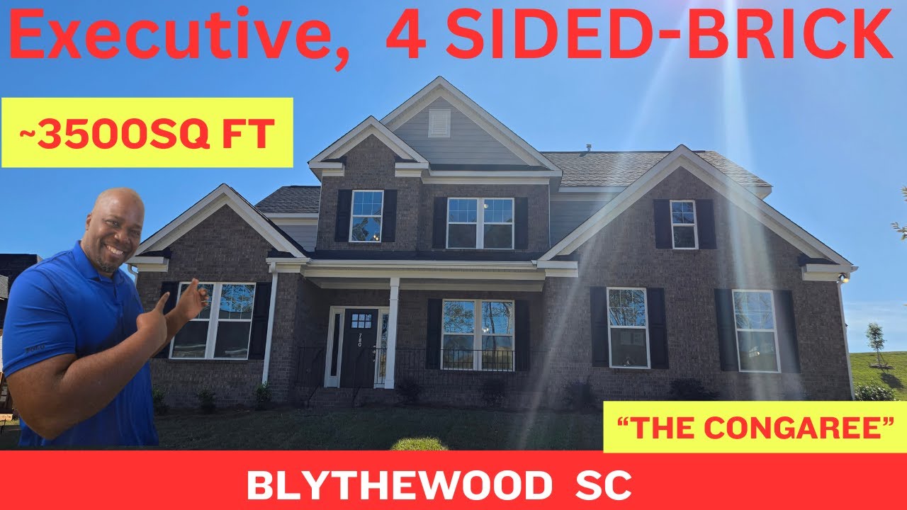 Executive, 4-Sided Brick New Construction Home | Blythewood, SC - YouTube