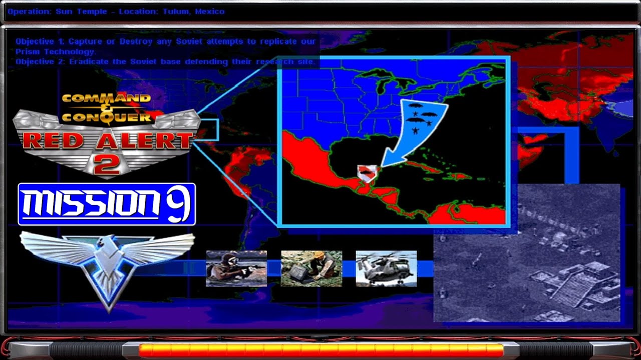 Red Alert 2 - SUN TEMPLE - Allied Campaign Mission 9 [2K 60ᶠᵖˢ] No ...