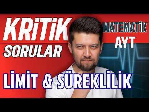 AYT Matematik Limit ve Süreklilik | Kritik Sorular ZEDUVA