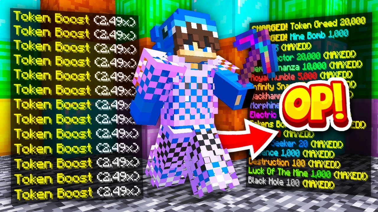 I MADE THE BEST *GOD* TOKENS PICKAXE! (RICH!) | Minecraft Prisons ...