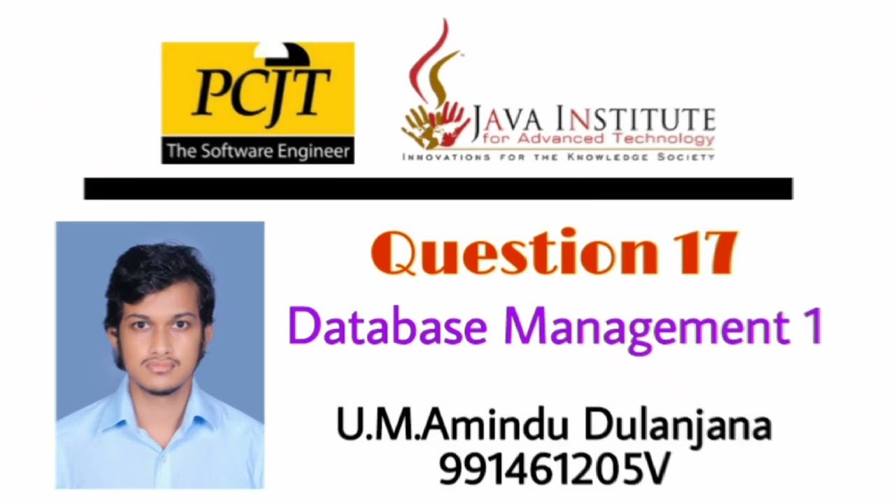 Data Base Task 17 |Create a Normalized ER Diagram | 1st Year | Java Institute| Amindu Dulanjana ...