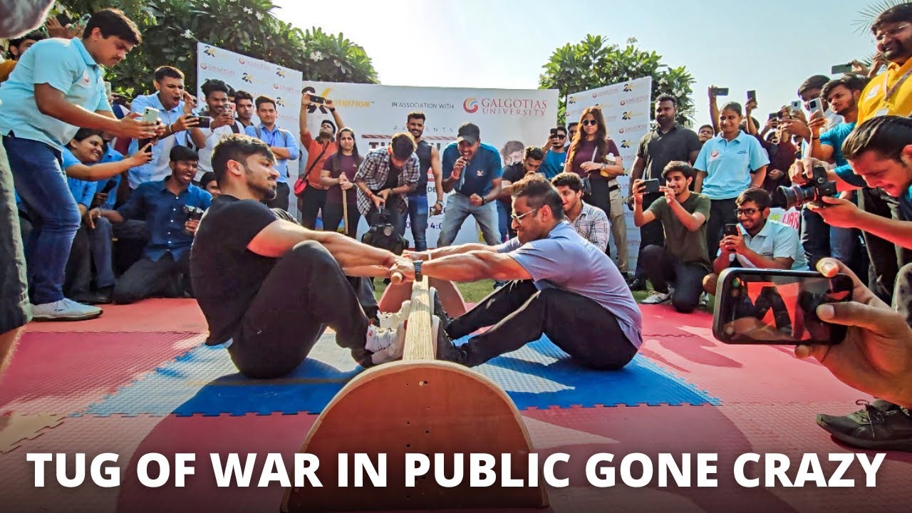 ONE VS. ONE TUG OF WAR MATCH WITH @YatinderSinghOfficial IN FRONT OF A ...
