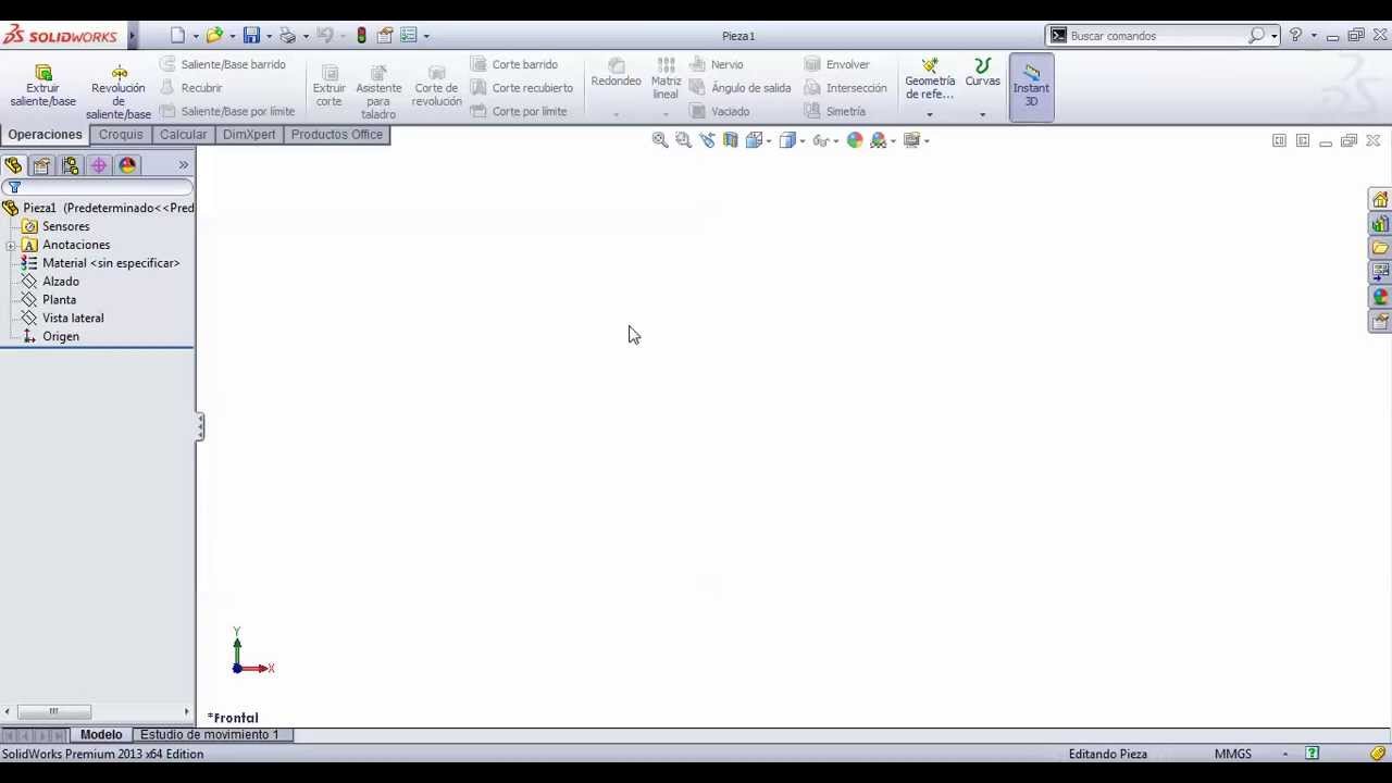 SolidWorks-Interfaz de documento pieza - YouTube