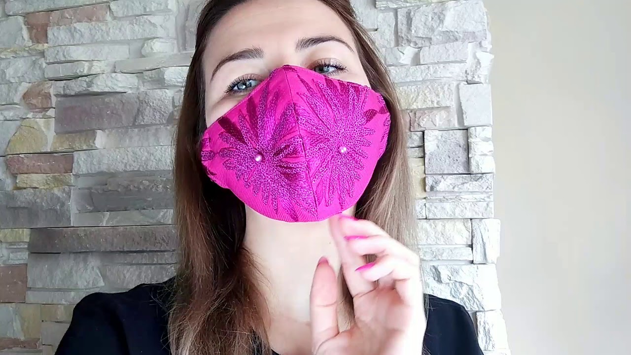 Face mask flowers, Face Mask Glitter, Sequin face mask, Sparkly face ...