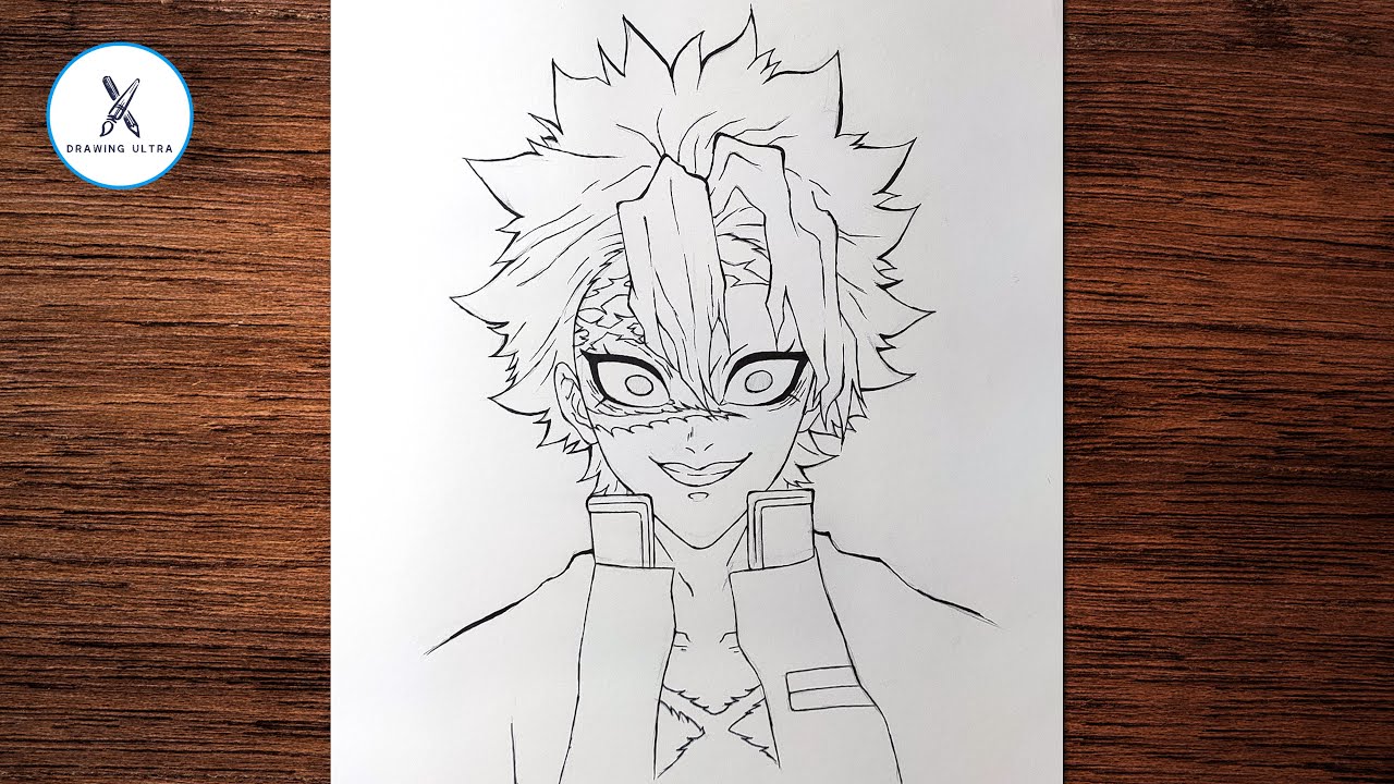 How to draw Sanemi Shinazugawa - step by step | Demon Slayer Drawing ...