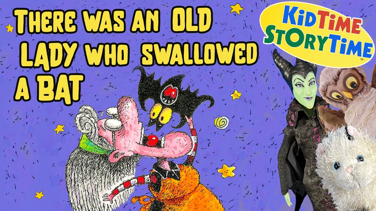 There Was an Old Lady Who Swallowed a Bat - Halloween read aloud for ...