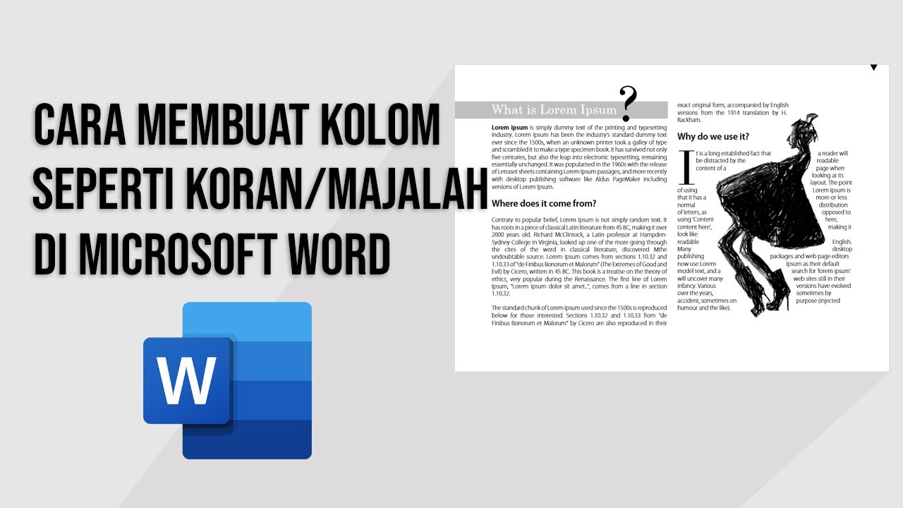 Membuat teks kolom seperti koran di Microsoft Word - YouTube