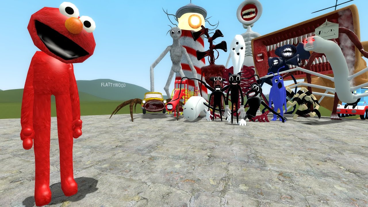 ELMO vs TREVOR HENDERSON CREATURES!! Garry's Mod - YouTube