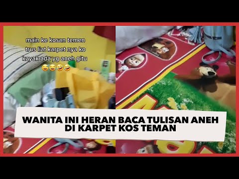 Main ke Kos Teman, Wanita Ini Heran Baca Tulisan di Karpet: Kayak Ada yang Aneh