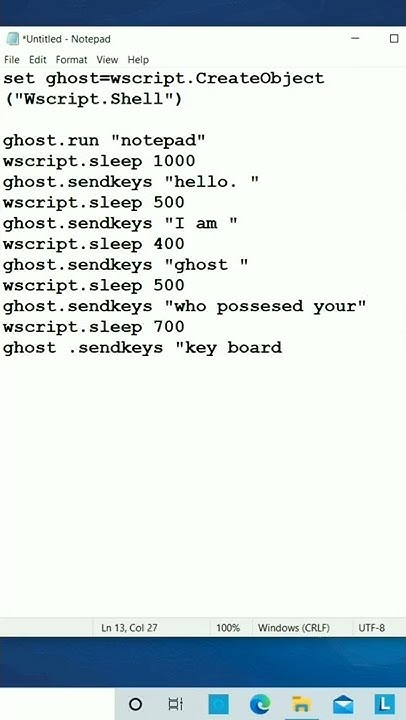 Notepad Ghost typing,prank with your friend #shorts - YouTube