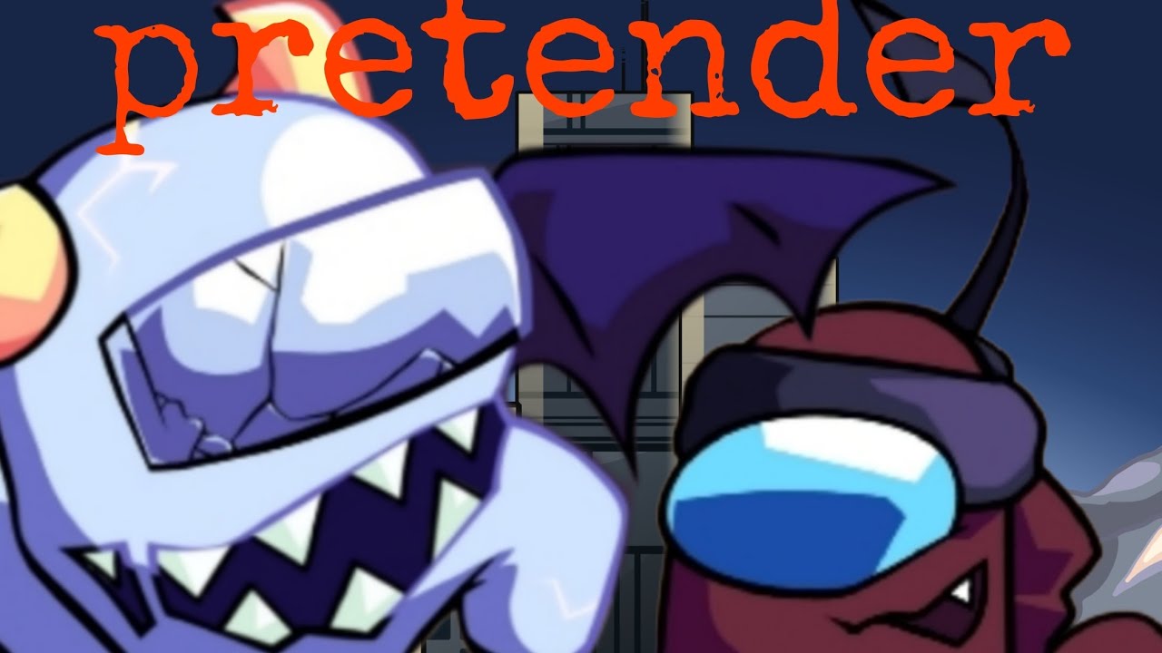 fnf pretender but white parasite and maroon impostor sings it - YouTube