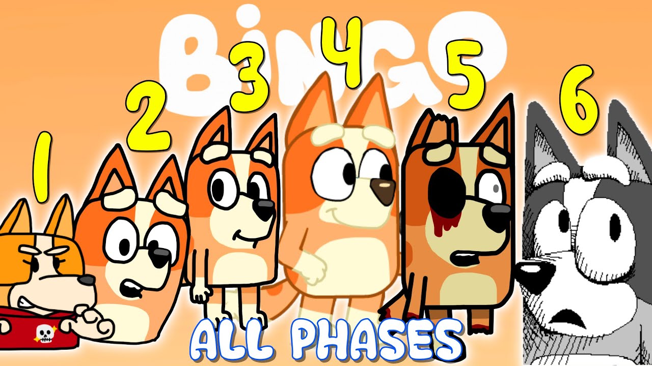 BINGO ALL PHASES | Friday Night Funkin' | Bluey FNF Mods - YouTube